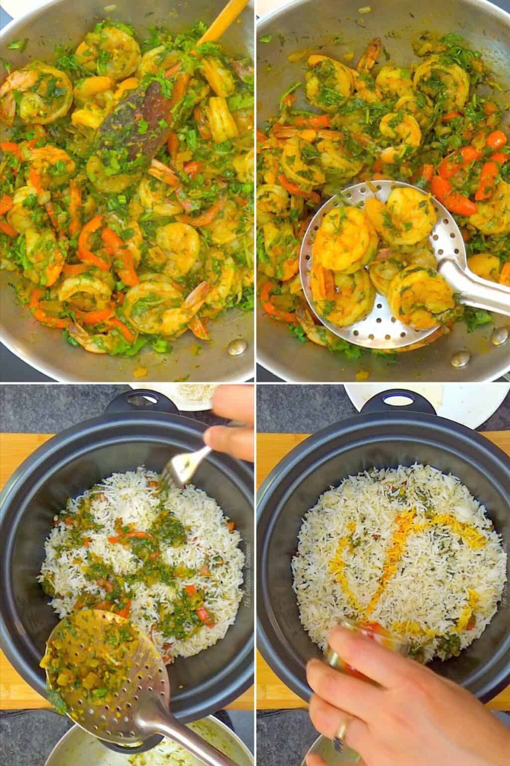 Shrimp Rice with Herbs (Meygoo Polo) - The Delicious Crescent