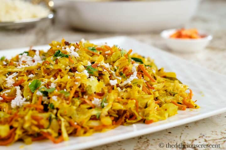 Indian Cabbage Recipe (Oven Roasted) - The Delicious Crescent