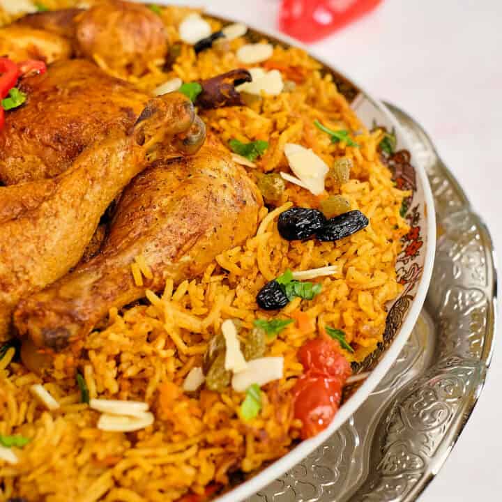 Chicken Kabsa (Arabian Chicken and Rice) - The Delicious Crescent