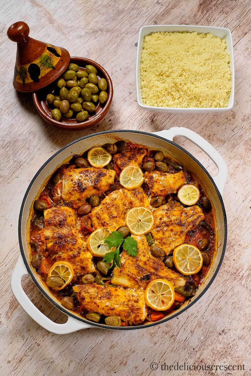 Moroccan Fish Tagine (With White Fish) - The Delicious Crescent